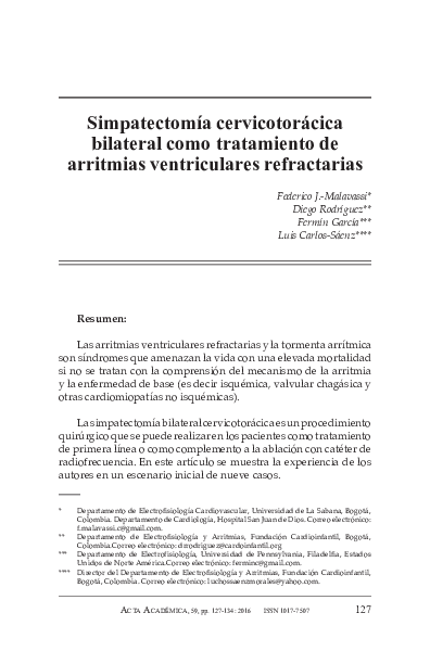 (PDF) Simpatectomía cervicotorácica bilateral como tratamiento de ...