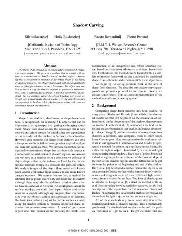(PDF) Shadow carving