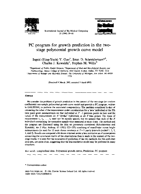 (PDF) PC program for growth prediction in the two-stage polynomial ...