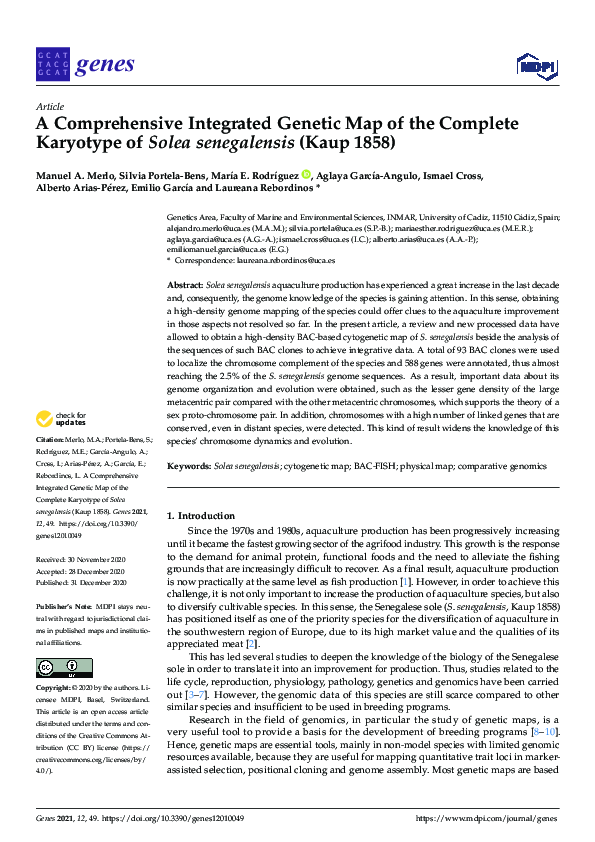 (PDF) A Comprehensive Integrated Genetic Map of the Complete Karyotype ...