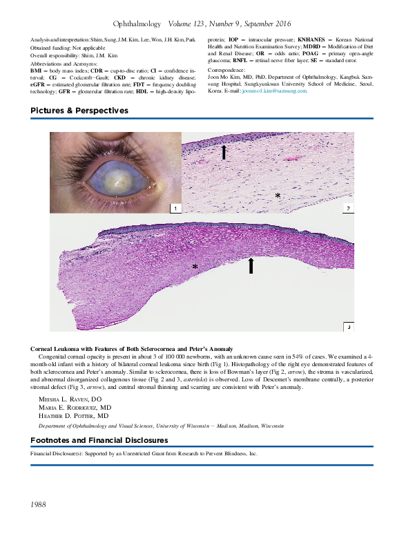 (PDF) Corneal Leukoma: Sclerocornea & Peters Anomaly