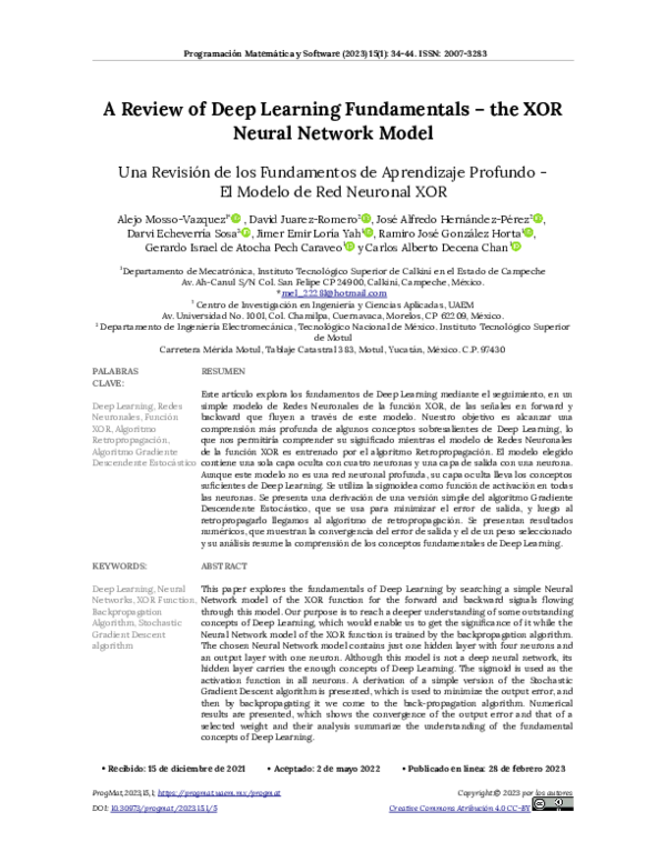 (PDF) Una Revisión de los Fundamentos de Aprendizaje Profundo – El ...