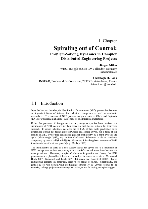 Spiraling out of Control: Problem-Solving Dynamics in Complex ...
