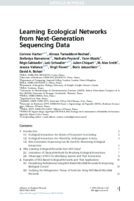 (PDF) Learning Ecological Networks from Next-Generation Sequencing Data