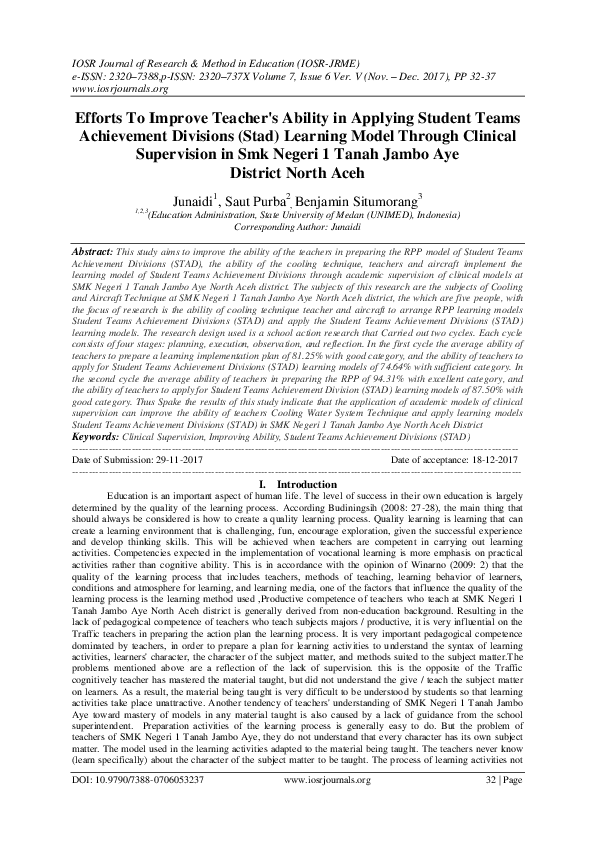 (PDF) Efforts To Improve Teacher's Ability in Applying Student Teams ...