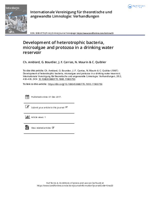 (PDF) Development of Heterotrophic Bacteria, Microalgae and Protozoa in ...