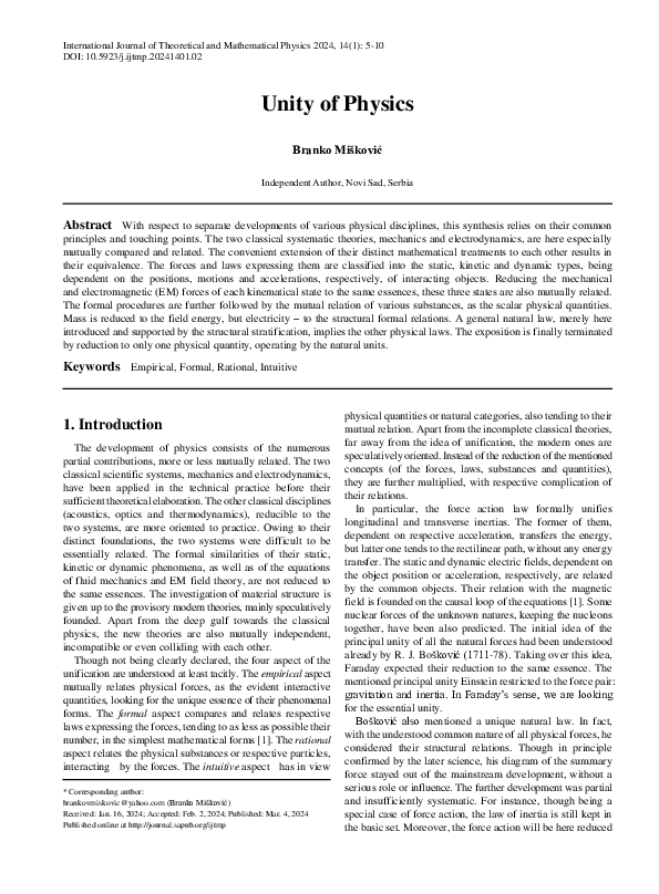 (PDF) Unity of Physics
