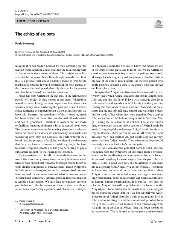 (PDF) The ethics of ex-bots