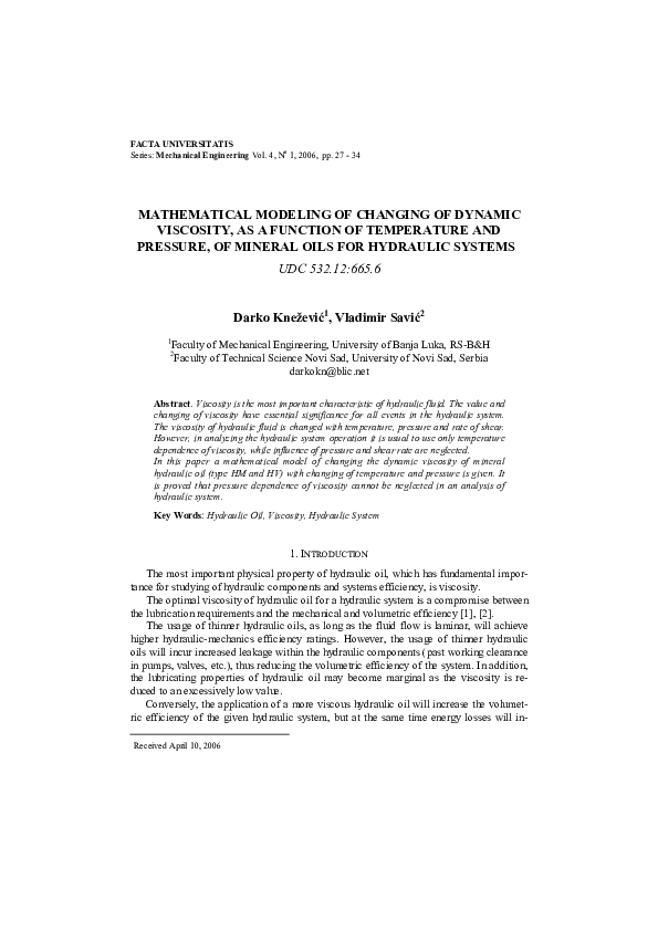(PDF) Mathematical modeling of changing of dynamic viscosity, as a ...