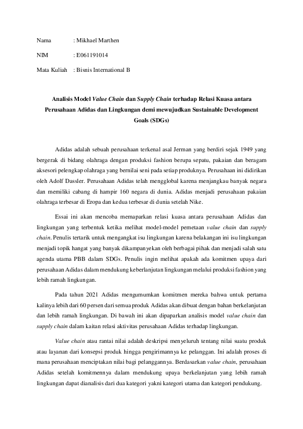 (PDF) Analisis Model Value Chain dan Supply Chain terhadap Relasi Kuasa ...