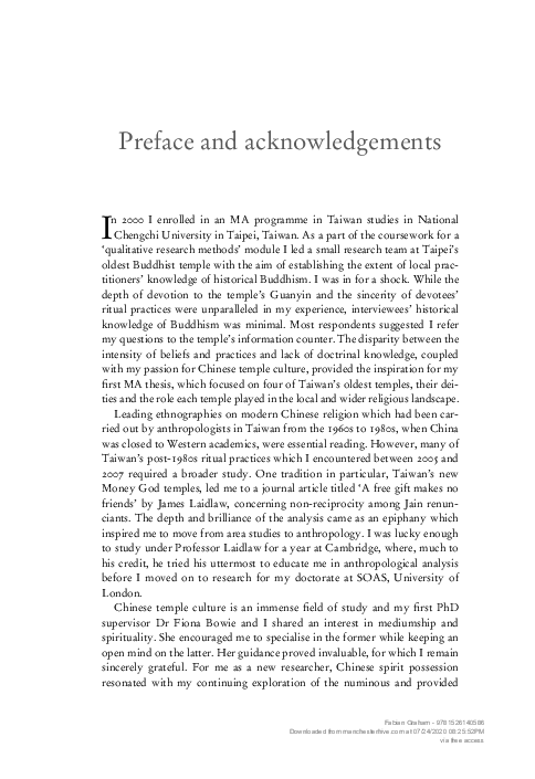 (PDF) Preface and acknowledgements