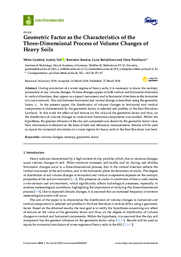 (PDF) Geometric Factor as the Characteristics of the Three-Dimensional ...