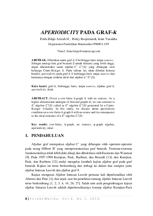 (PDF) APERIODICITY PADA GRAF-k