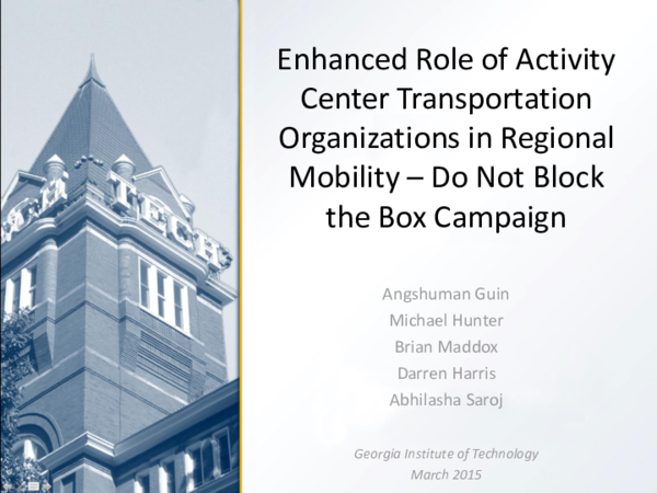 (PDF) Enhanced Role of Activity Center Transportation Organizations in ...