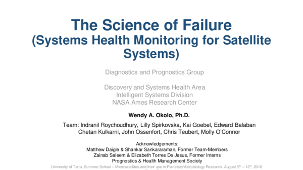 (PDF) The Science of Failure - Systems Health Monitoring for Satellite ...
