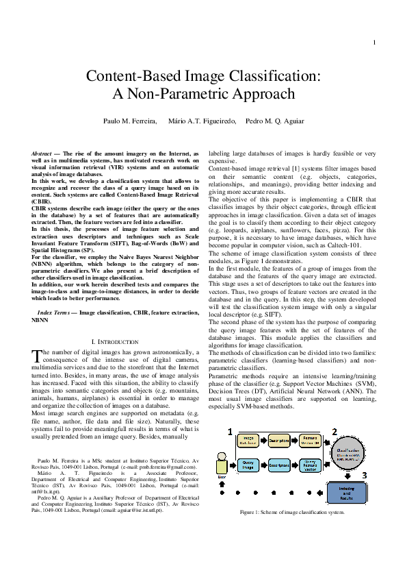 (PDF) Content-Based Image Classification: A Non-Parametric Approach
