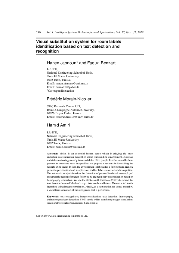 (PDF) Visual substitution system for room labels identification based ...