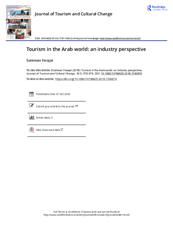 (PDF) Tourism in the Arab world: an industry perspective