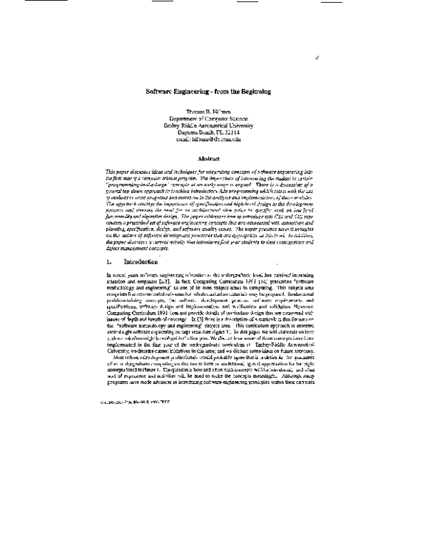 (PDF) Software engineering-from the beginning