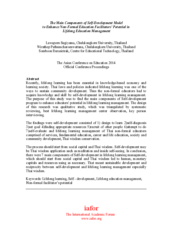 (PDF) The Main Components of Self-Development Model to Enhance Non ...