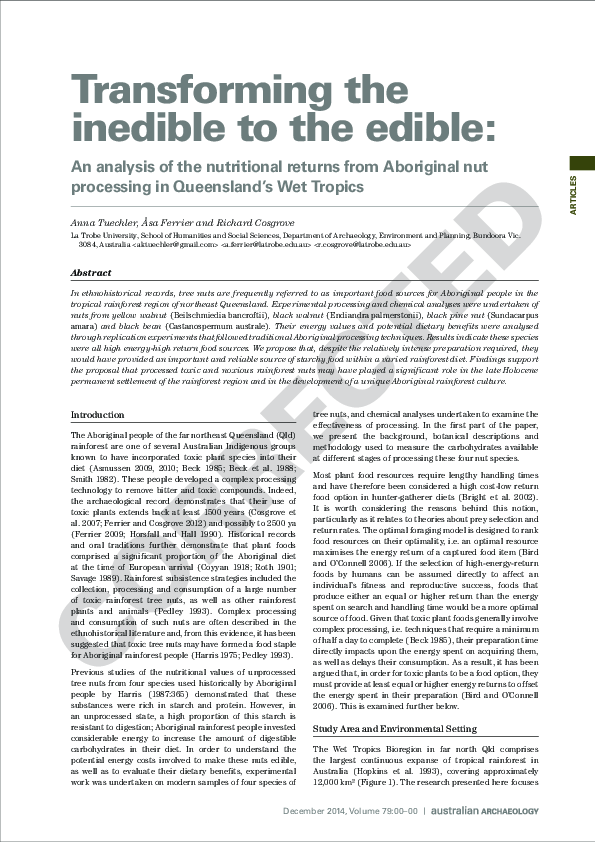(PDF) Transforming the inedible to the edible:An analysis of the ...