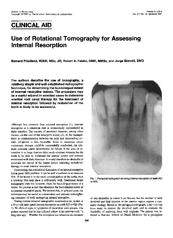 (PDF) Use of Rotational Tomography for Assessing Internal Resorption