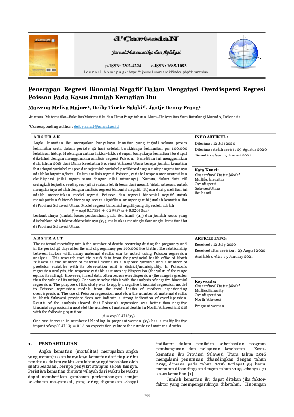 (PDF) Penerapan Regresi Binomial Negatif Dalam Mengatasi Overdispersi ...