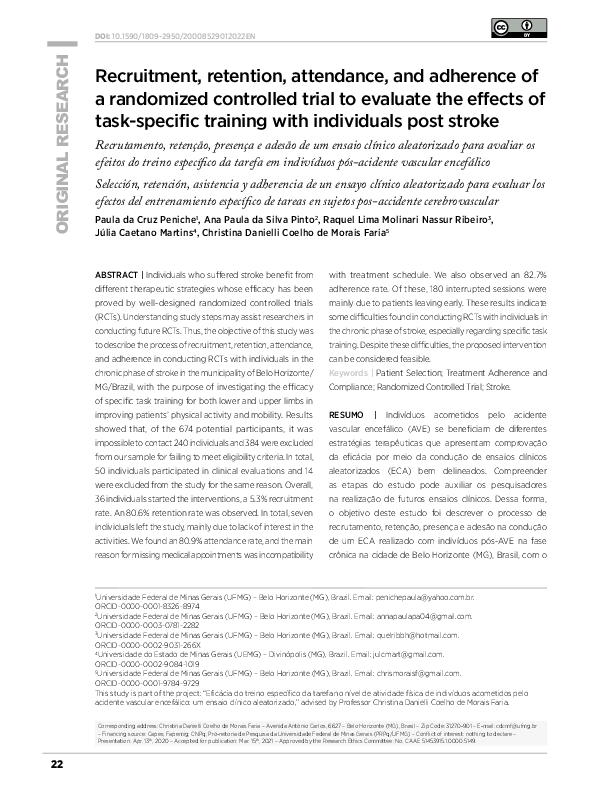 (PDF) Recruitment, retention, attendance, and adherence of a randomized controlled trial to ...