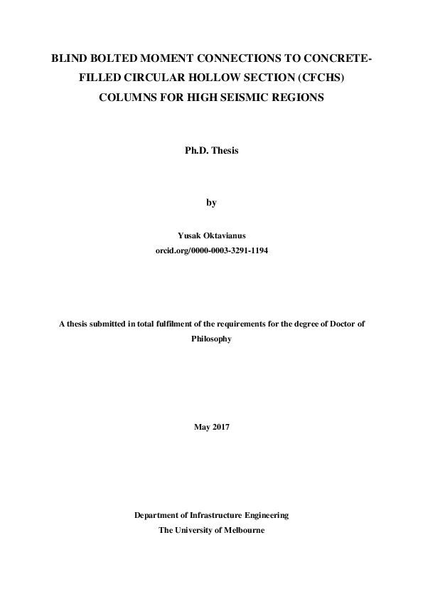 (PDF) Blind bolted moment connections to concrete-filled circular ...