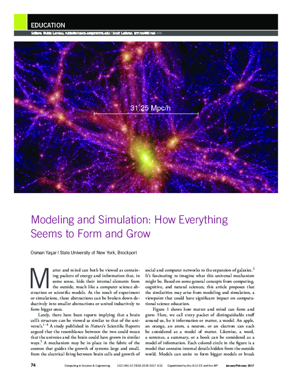 (PDF) Modeling and Simulation: How Everything Seems to Form and Grow
