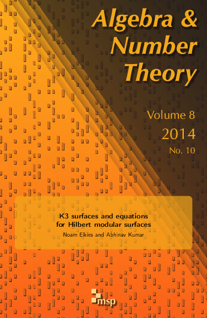 (PDF) K3 surfaces and equations for Hilbert modular surfaces