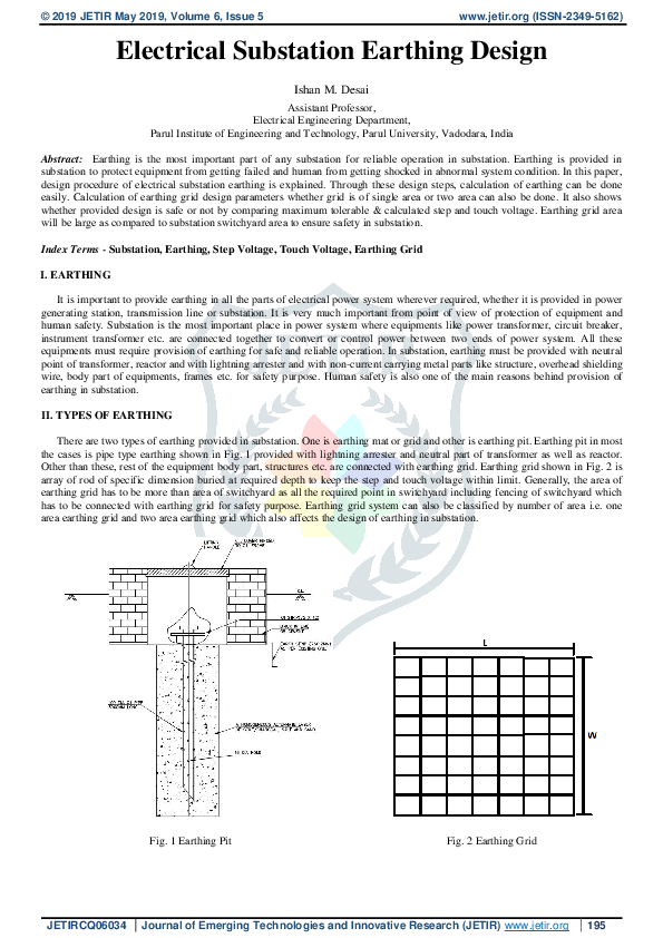(PDF) Electrical Substation Earthing Design