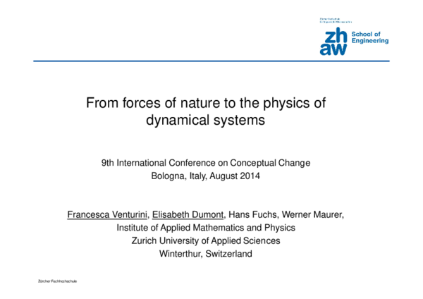 (PDF) From forces of nature to the physics of dynamical systems