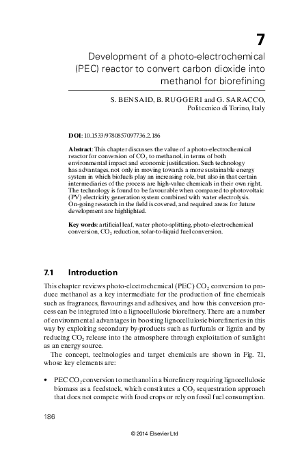 (PDF) Development of a photo-electrochemical (PEC) reactor to convert ...