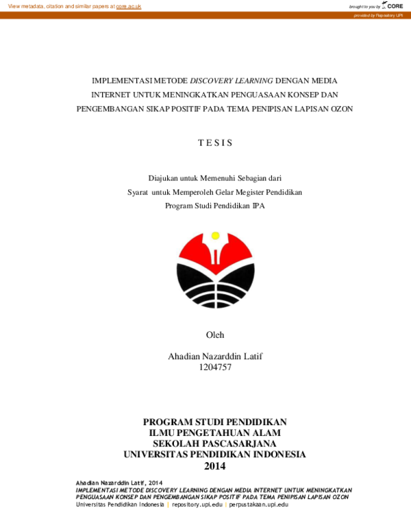 (PDF) Implementasi Metode Discovery Learningdengan Media Internet Untuk ...