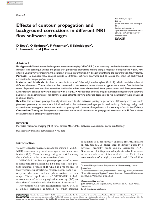 (PDF) Effects of contour propagation and background corrections in different MRI flow software ...