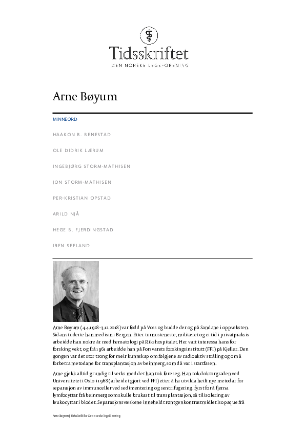 (PDF) Arne Bøyum