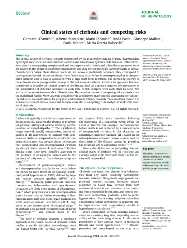 (PDF) Clinical states of cirrhosis and competing risks
