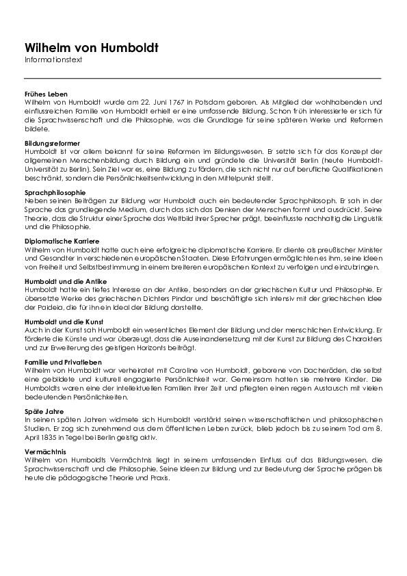 (PDF) Wilhelm von Humboldt