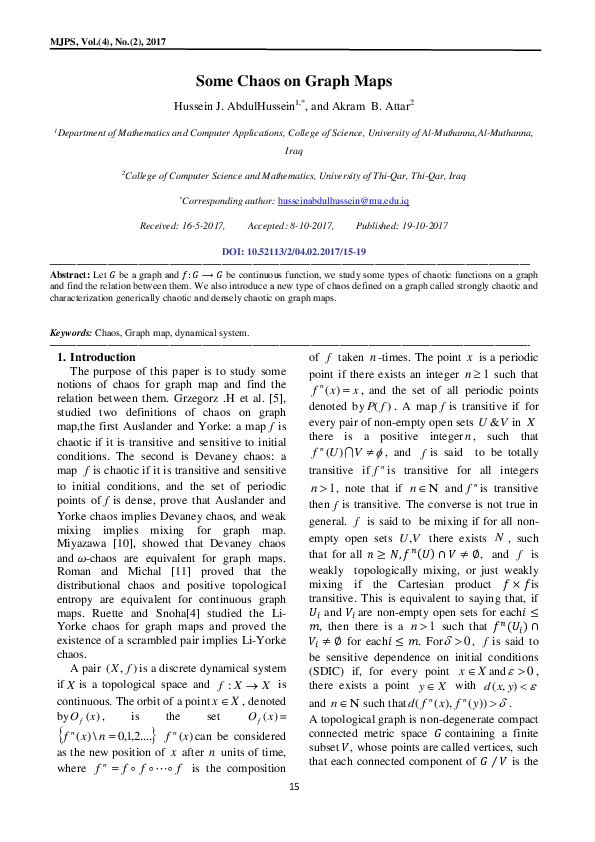 (PDF) Some Chaos on Graph Maps