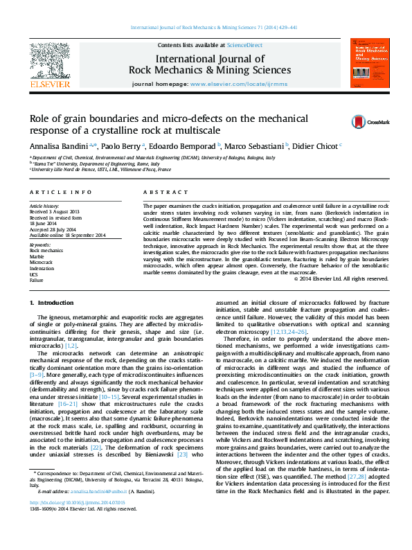 (PDF) Role of grain boundaries and micro-defects on the mechanical ...