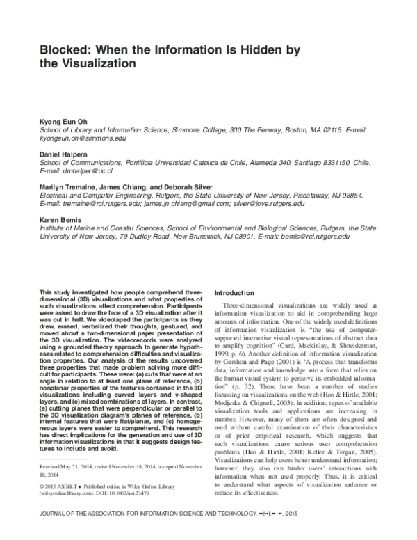 (PDF) Blocked: When the information is hidden by the visualization