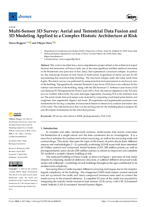 (PDF) Multi-Sensor 3D Survey: Aerial and Terrestrial Data Fusion and 3D Modeling Applied to a ...