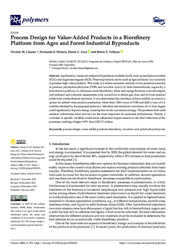 (PDF) Process Design for Value-Added Products in a Biorefinery Platform from Agro and Forest ...
