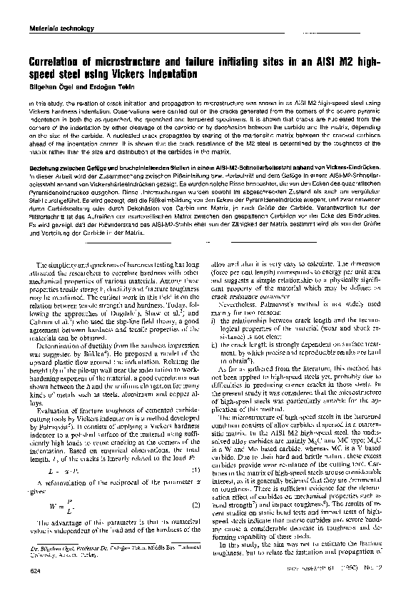 (PDF) Correlation of microstructure and failure initiating sites in an ...