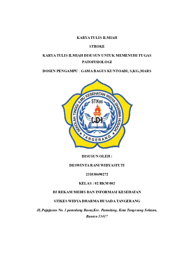 (PDF) KTI PATOFISIOLOGI DESWINTA RANI