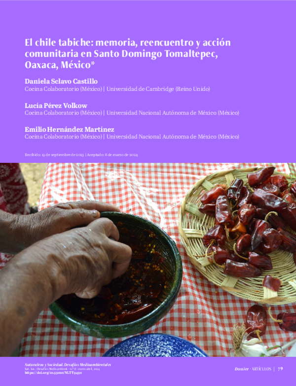 (PDF) El chile tabiche: memoria, reencuentro y acción comunitaria en ...