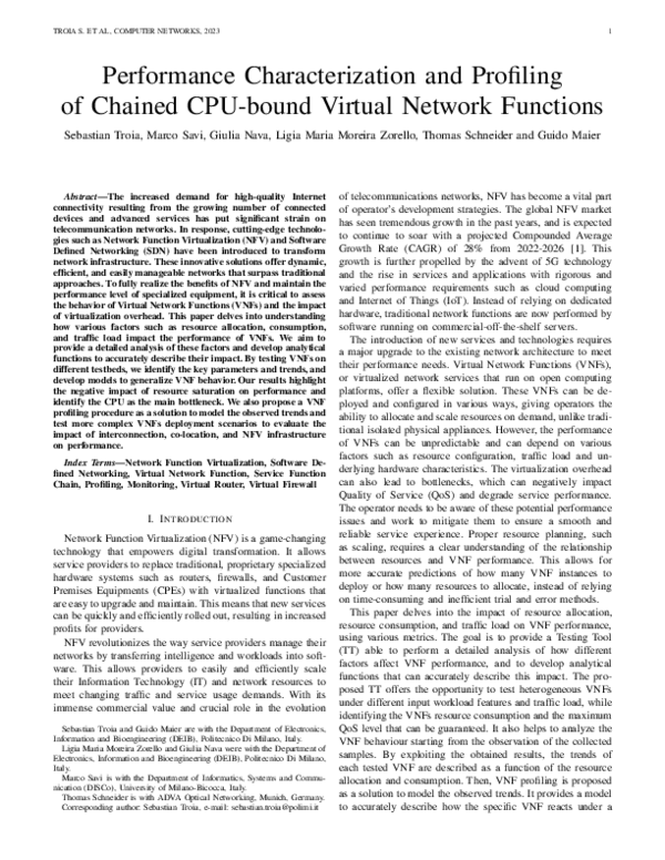 (PDF) Performance characterization and profiling of chained CPU-bound Virtual Network Functions ...