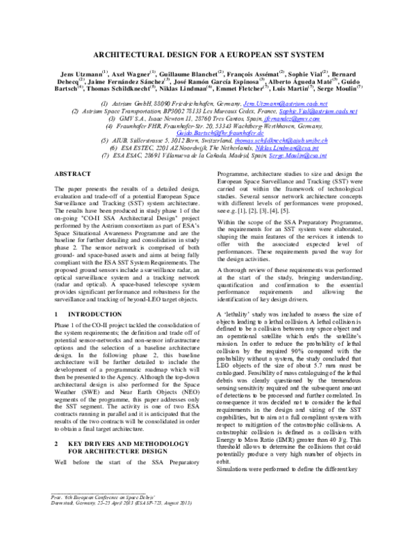 (PDF) Architectural Design for a European SST System