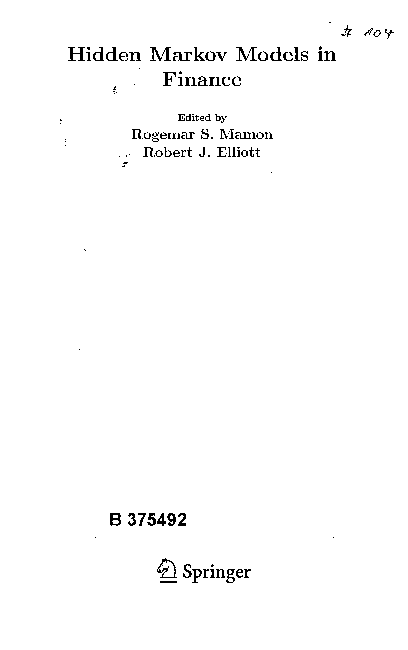 (PDF) Hidden Markov Models in Finance